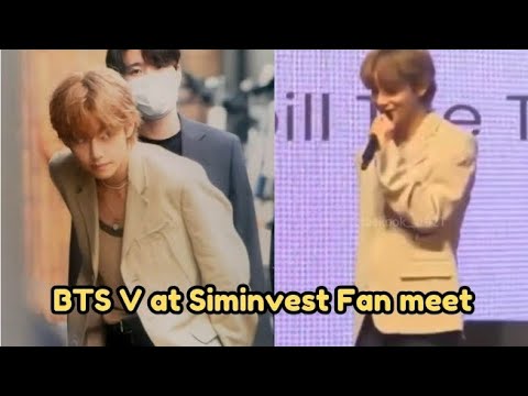 BTS V Arrived at Sim invest Fanmeet - YouTube