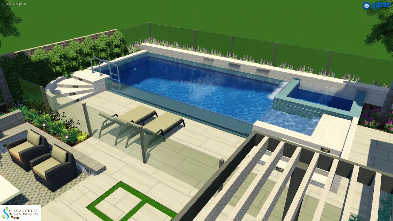 Altair Pool 3-F by Scancelli Landscapes - YouTube