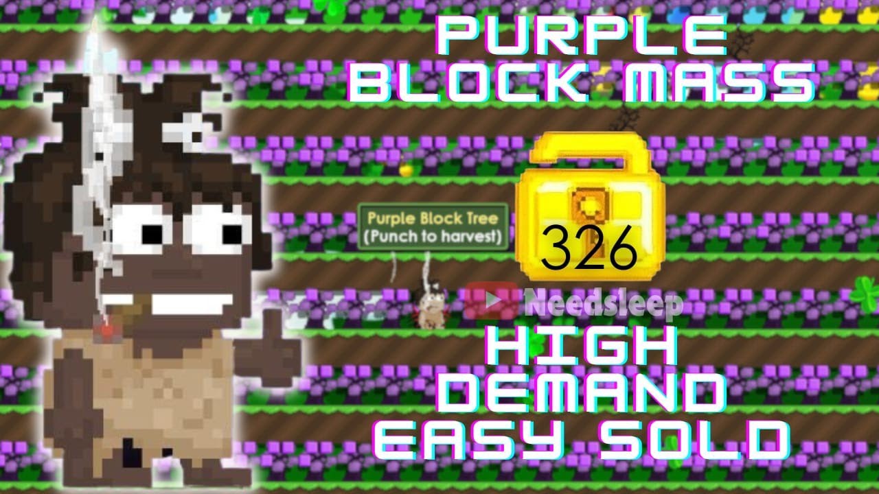 Purple Block Mass | 3X Your Diamond Lock With This Mass | Growtopia ...