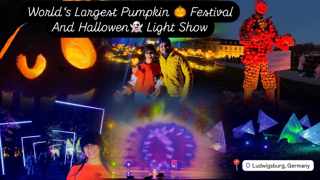 The World’s Largest Pumpkin Festival 2024 || Light Show || Halloween ...