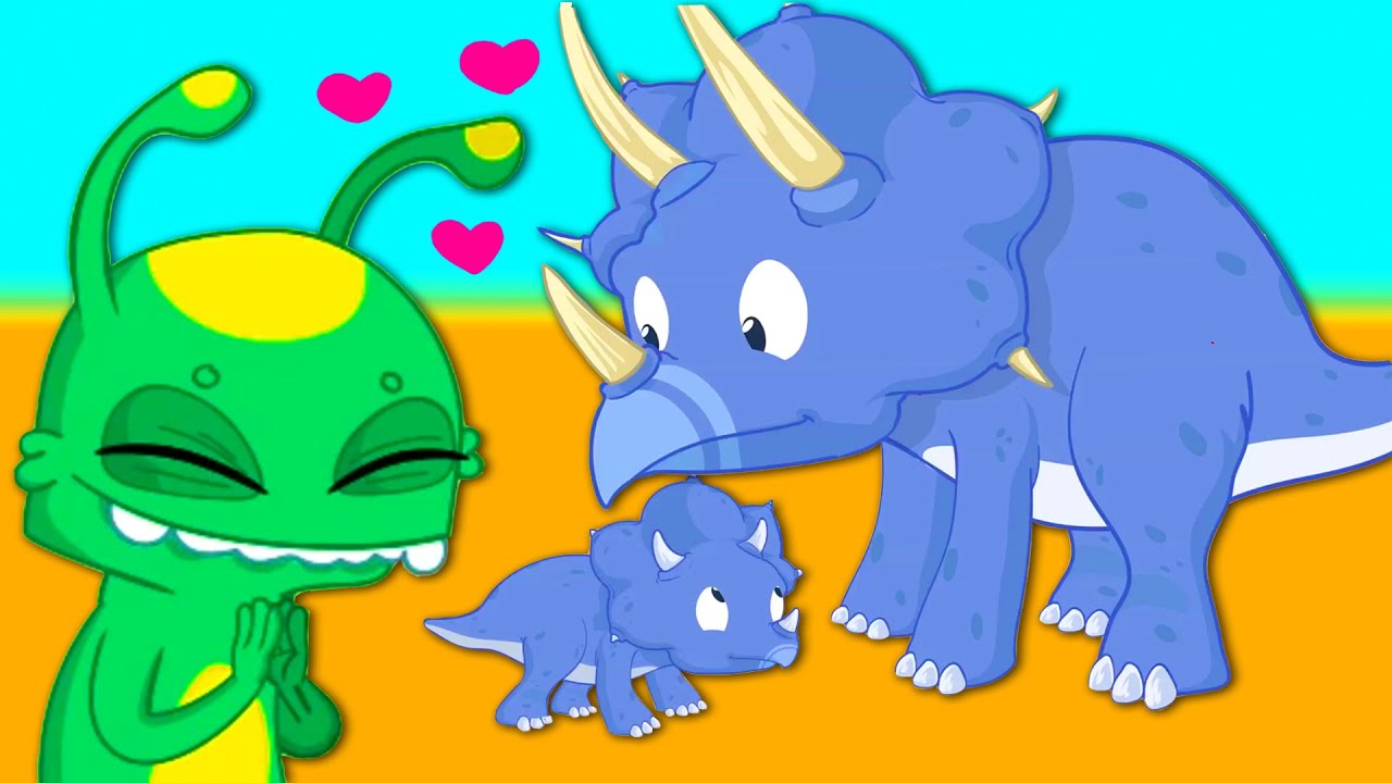 Baby dinosaur is lost! - Groovy The Martian transform into a pacifier ...