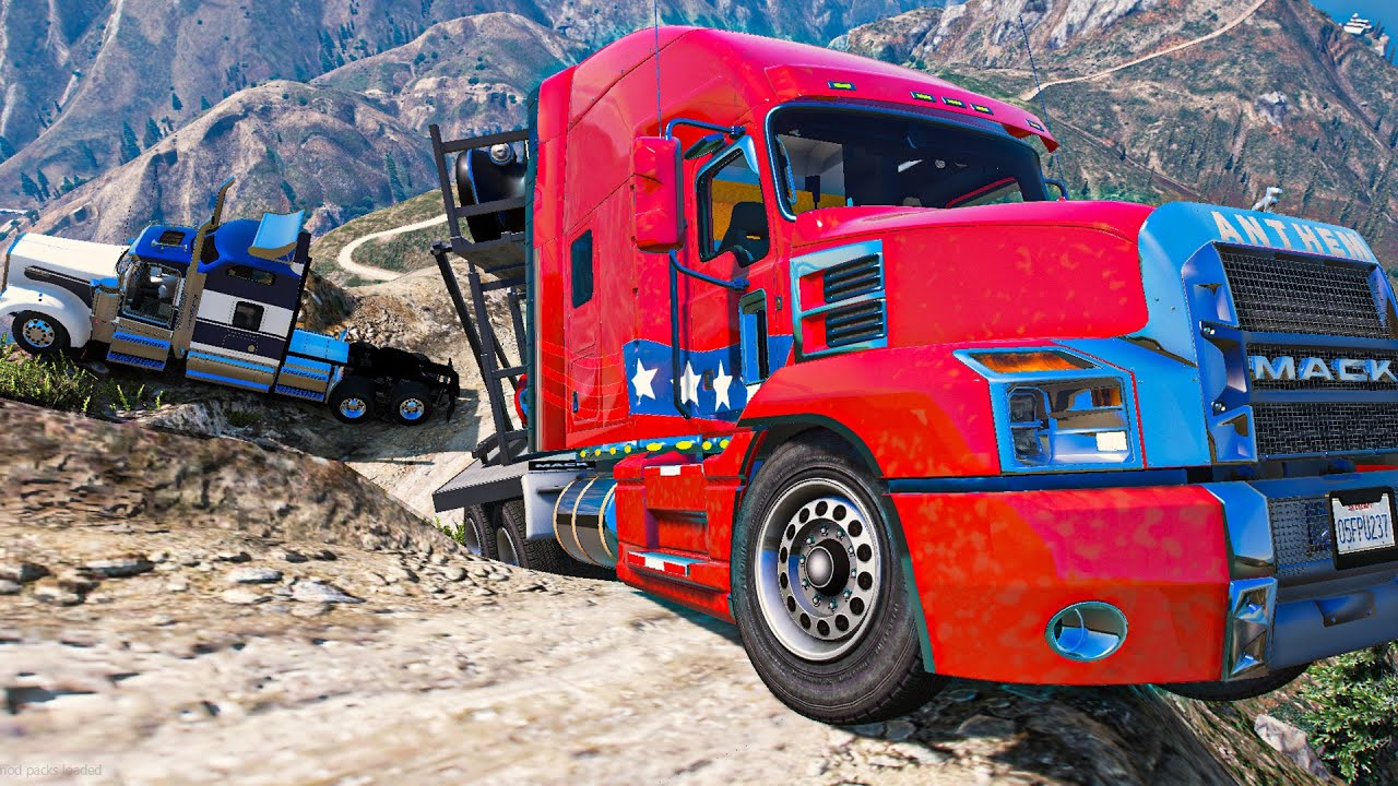 ¡GTA 5 - Mack Anthem & Kenworth w900 & Volvo Vnl! | CONVOY OFF ROAD ...