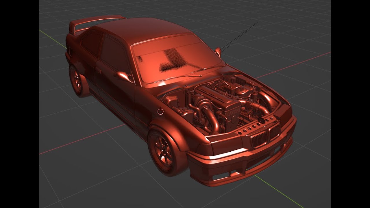 Working on Pro car models in blender - YouTube