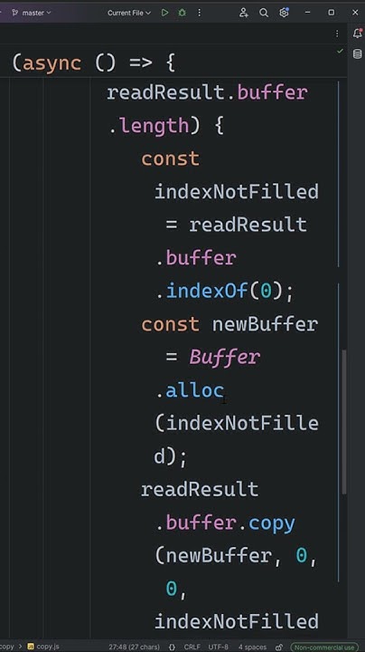 Remove the null values from the buffer while reading file in NodeJS - YouTube