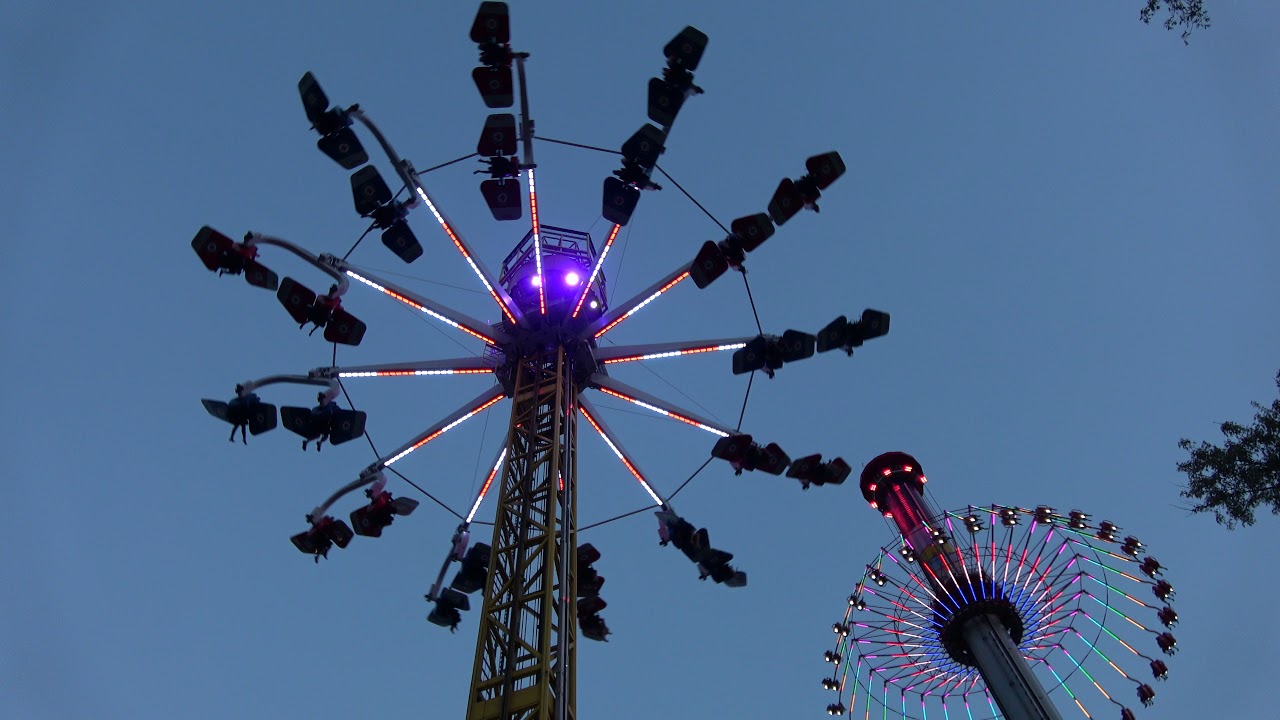 Canada's Wonderland Skyhawk Ride at Night 4K - YouTube