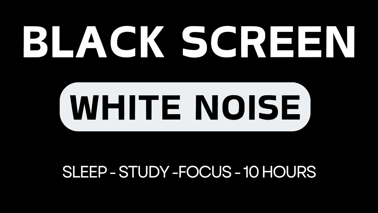 White Noise Black Screen No Ads | 3 Hours of White Noise for Deep Sleep ...