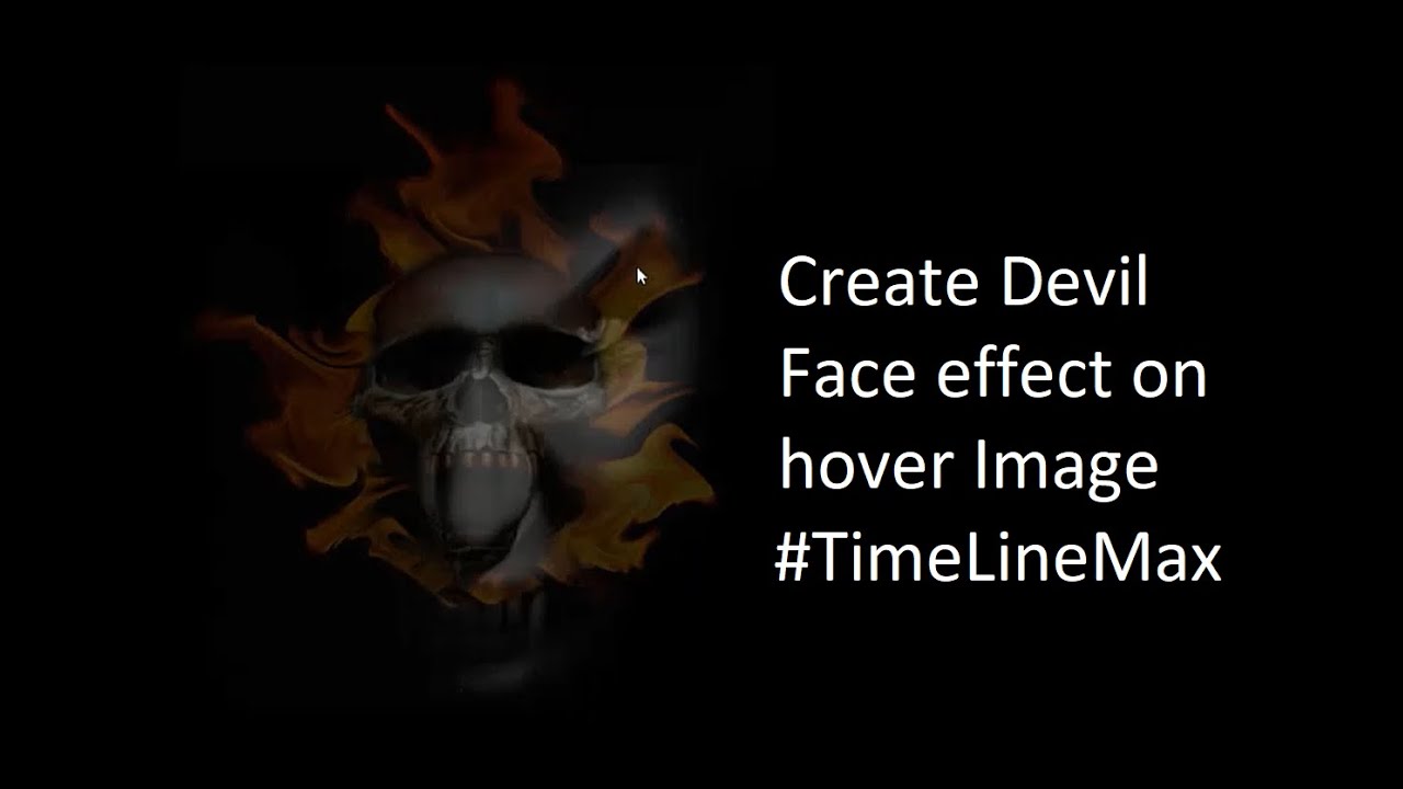 Create devil face effect on hover image. #TimelineMax - YouTube
