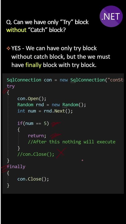 Can we have only Try block without Catch block ? - YouTube
