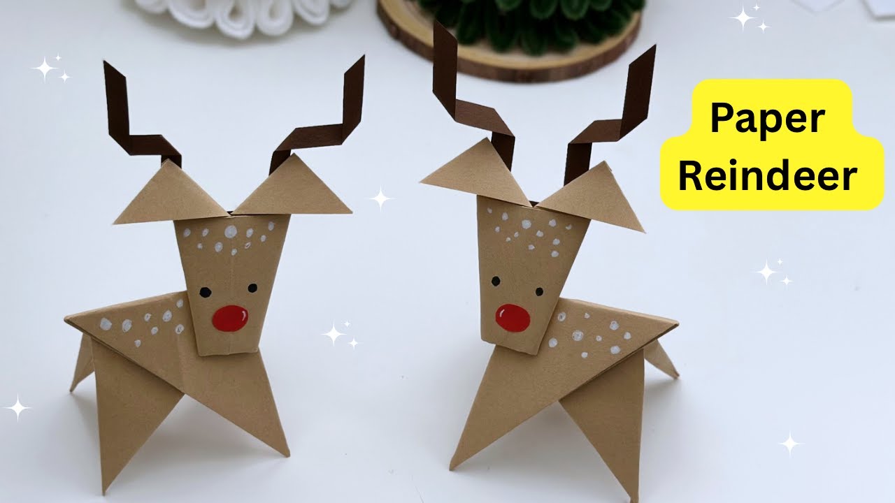 How To Make Easy Paper Reindeer For Kids / Nursery Craft Ideas / Paper ...