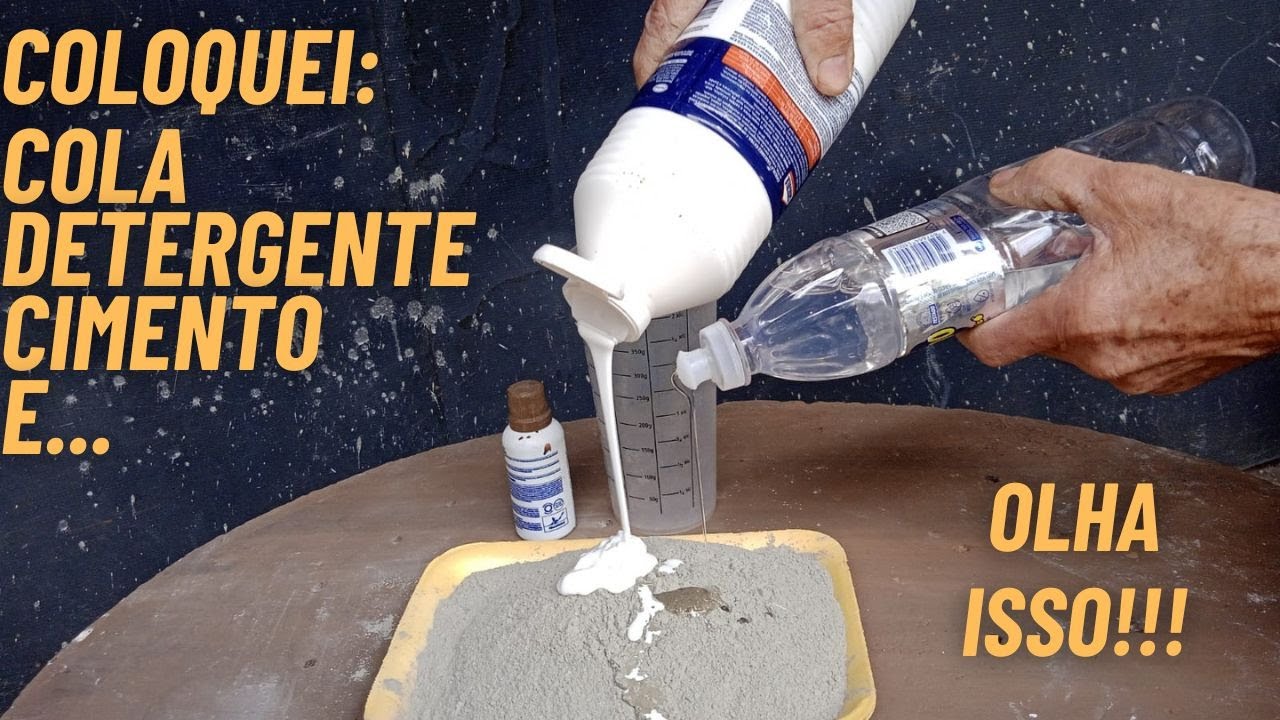 Somente cola, detergente, cimento e... OLHA ISSO!!! - YouTube