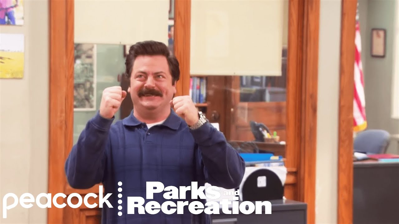 Ron Swanson Smile Gif