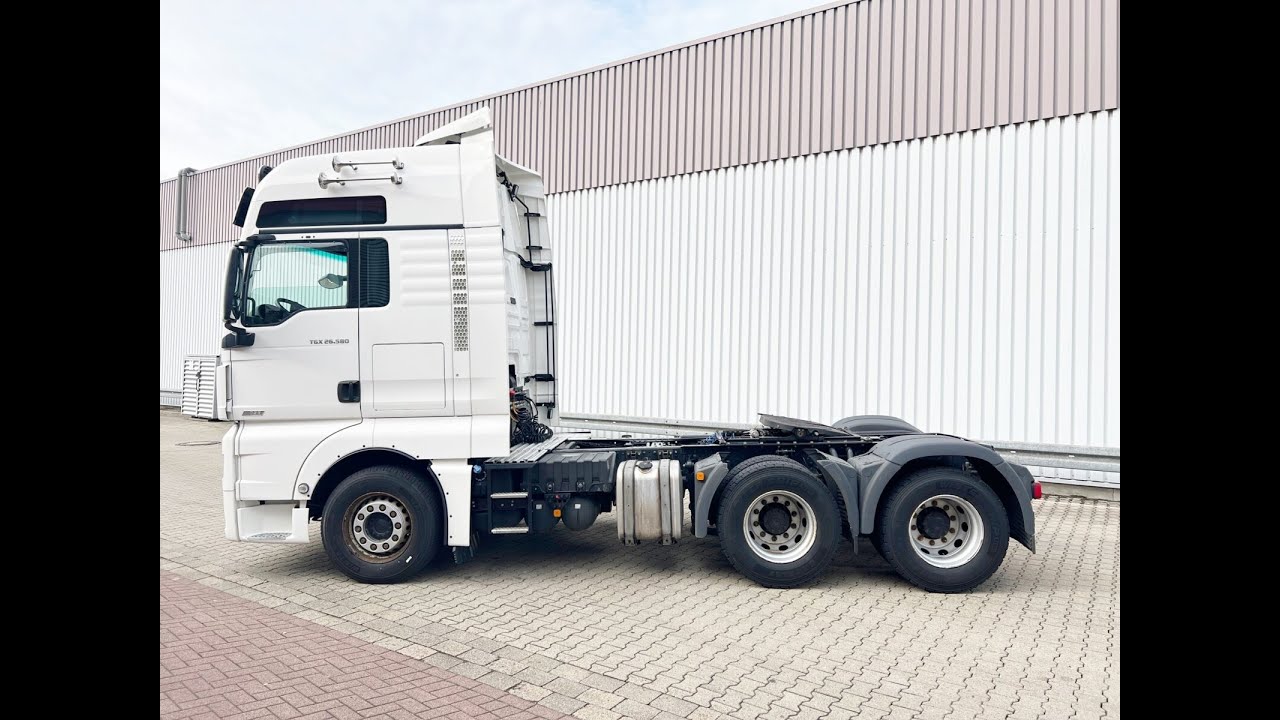MAN TGX 26.580 6X4 BLS, Intarder, XXL-Fahrerhaus, Hydraulik - YouTube