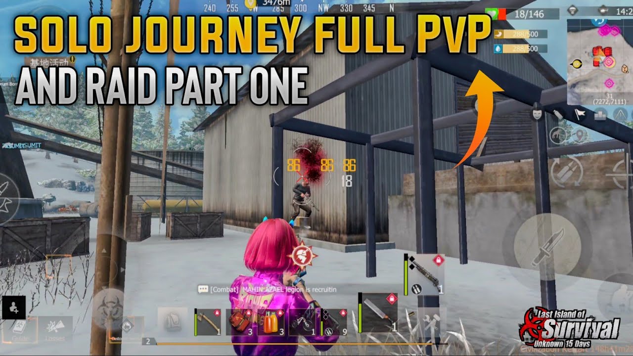 SOLO JOURNEY PART ONE || ONLINE BASE RAID LAST ISLAND OF SURVIVAL LITE ...