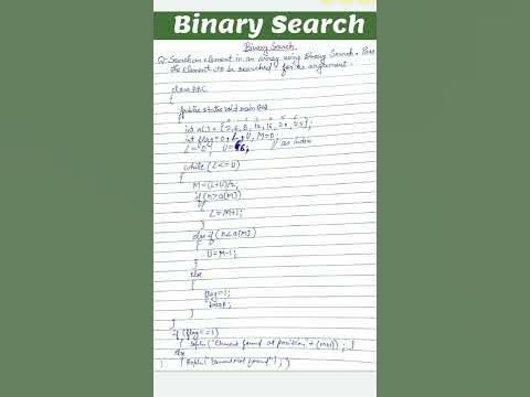 Binary Search | Computer | ICSE Class 10 @PhysicsWallah - YouTube