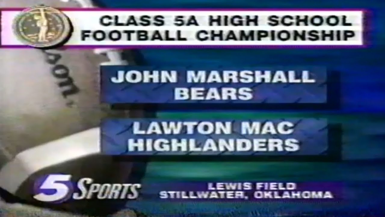 John Marshall High School vs. Lawton MacArthur High School - 1995 5A ...