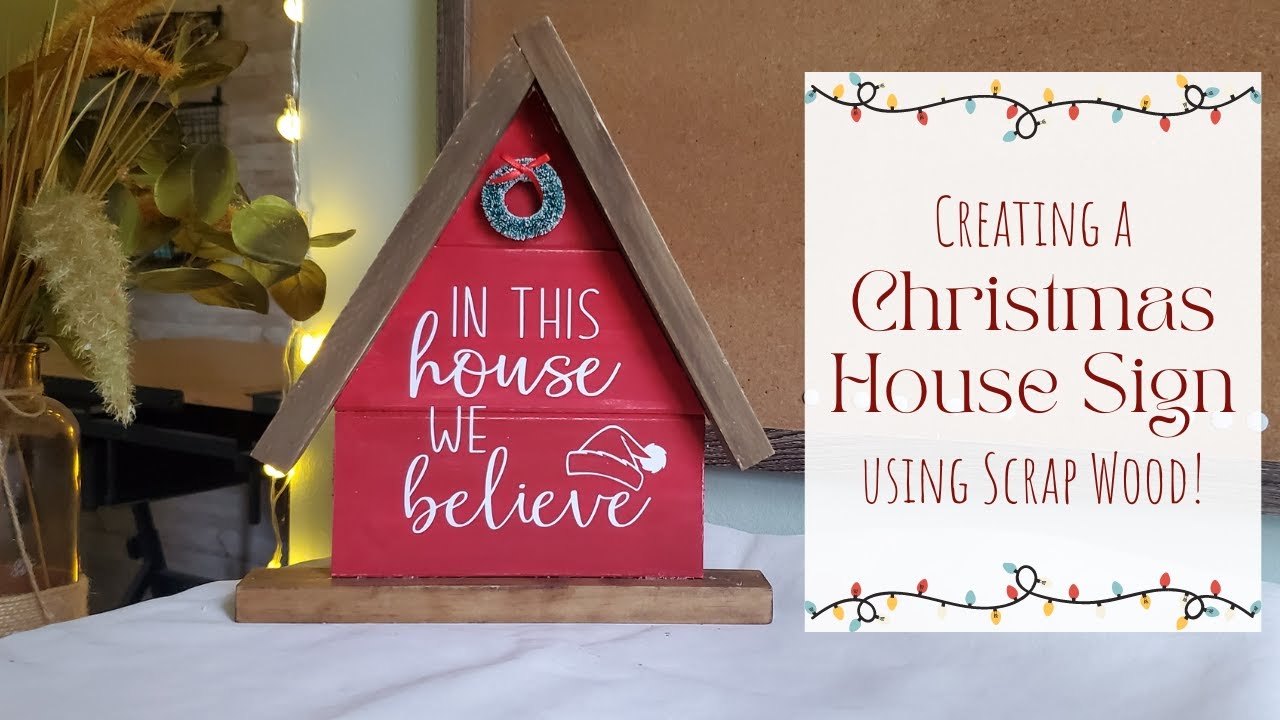 HOW TO make a Christmas House Sign | DIY Christmas Wood Sign using ...