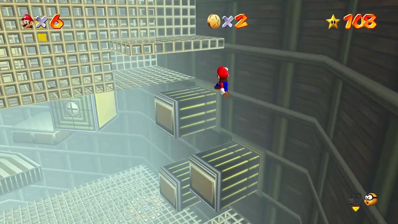 Super Mario 64 - Timed Jumps on Moving Bars - 109 of 120 - YouTube