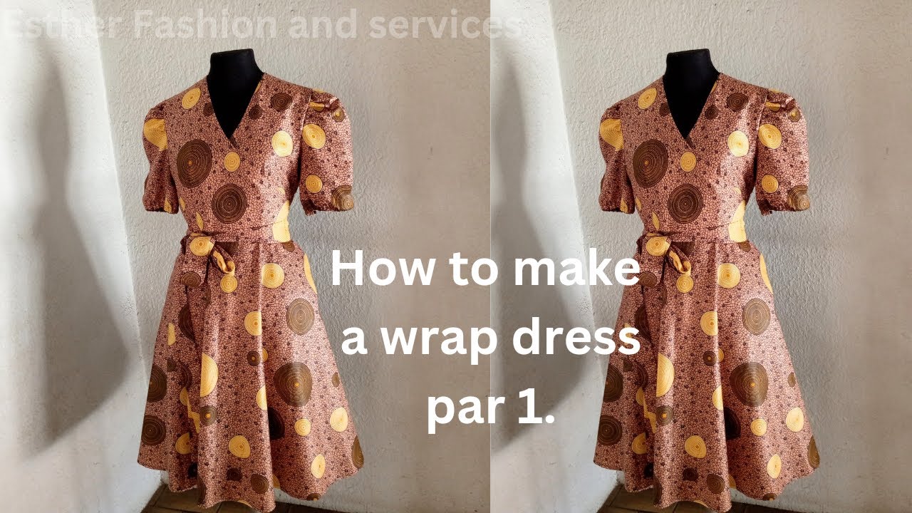 How to cut and sew a wrap/short dress with inner pocket. Circle dress ...