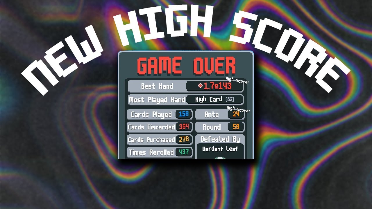 My Newest High Score in Balatro! (e143) - YouTube