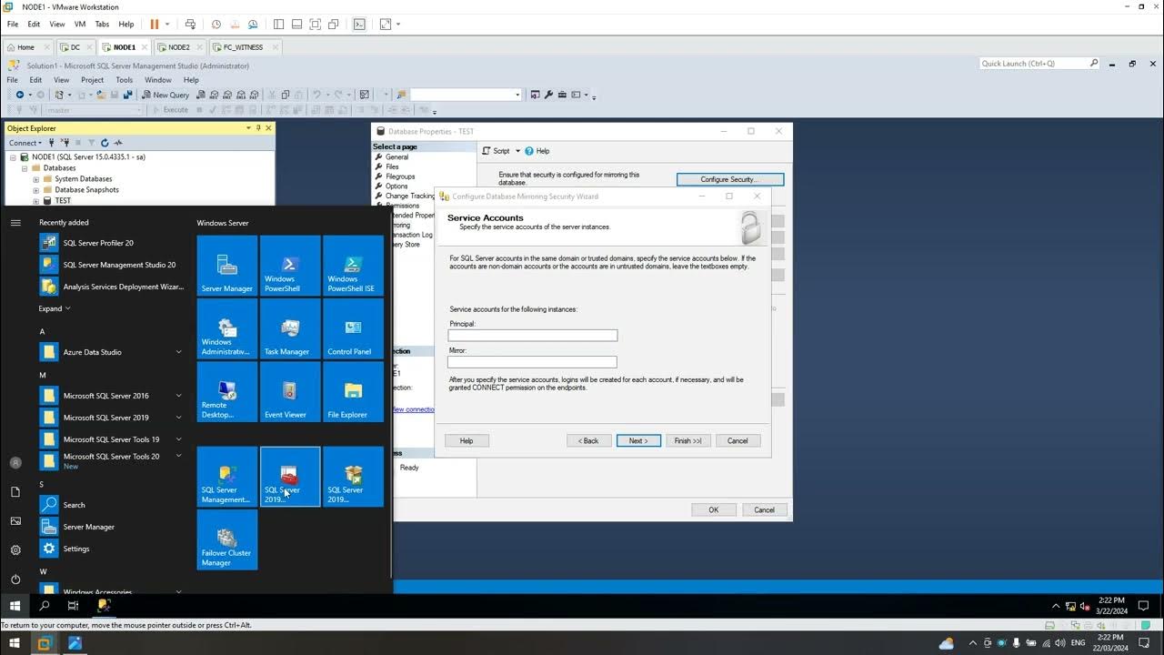 Setting up SQL Server Mirroring and how to fix the error 1416 - YouTube