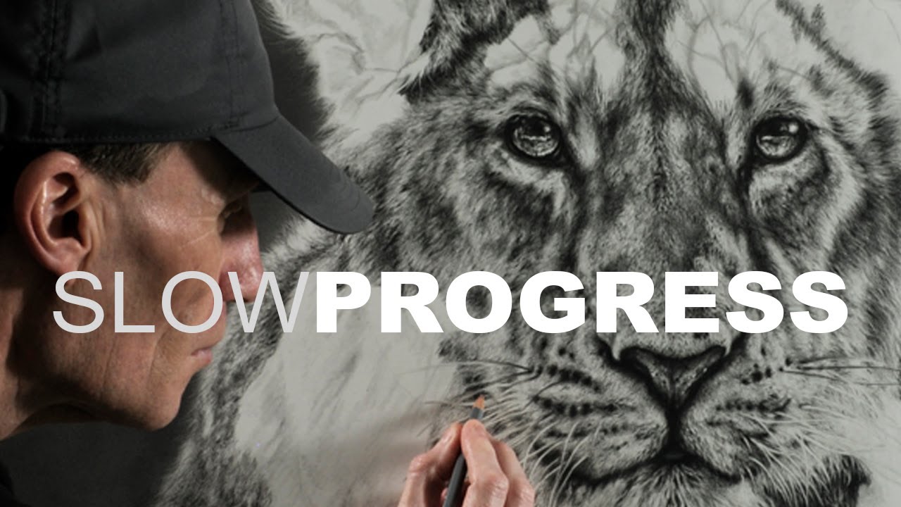 Drawing in Fine Detail - Slow Progress - YouTube