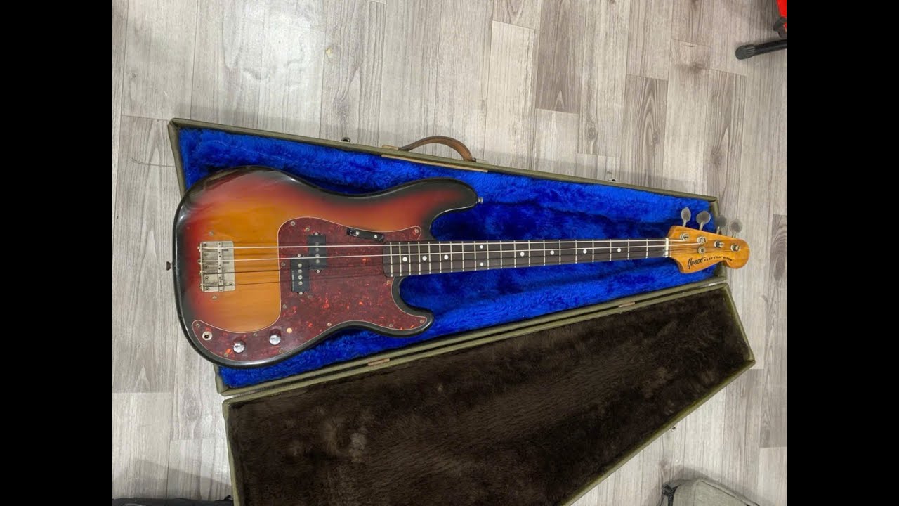 Guitar Greco Precision Bass 1976, Seymour Duncan Quarter Pounder - YouTube