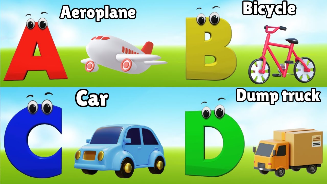 Vehicles Alphabet Song for kids | Vehicle ABC Song | Phonics for Kids ...
