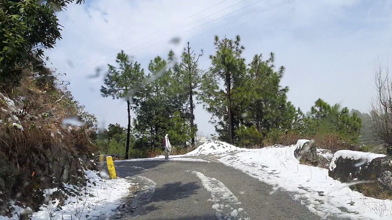 Uttarakhand. Rikhnikhal to kotdwar, Snow drive in uttrakhand - YouTube