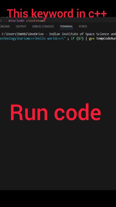 This keyword in cpp#coding #cpp - YouTube