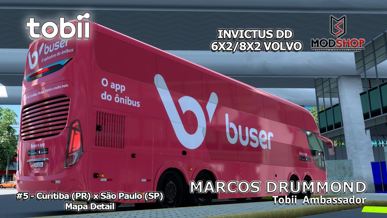 #43 Mapa Detail + Mod-Shop COMIL INVICTUS DD 8X2 VOLVO - Buser - YouTube