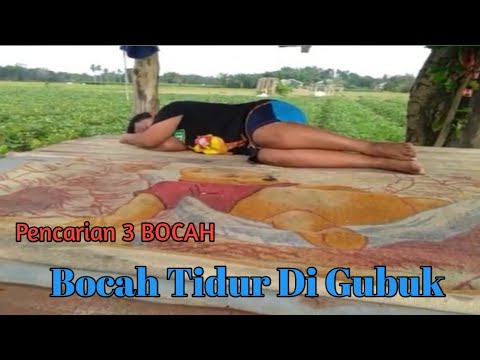 Bocah Tidur Di Gubuk..dengan suasana di sawah..//makan di sawah