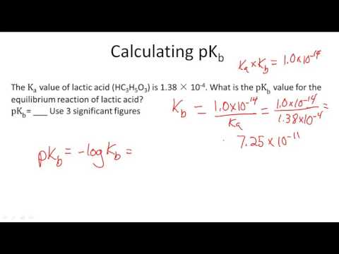 What is kb and pKb value in chemistry?