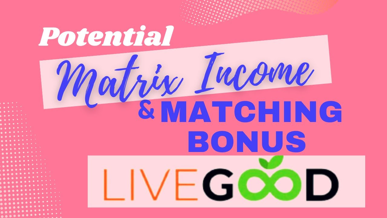 LiveGood Potential Matrix Income & Matching Bonus I DMW - YouTube
