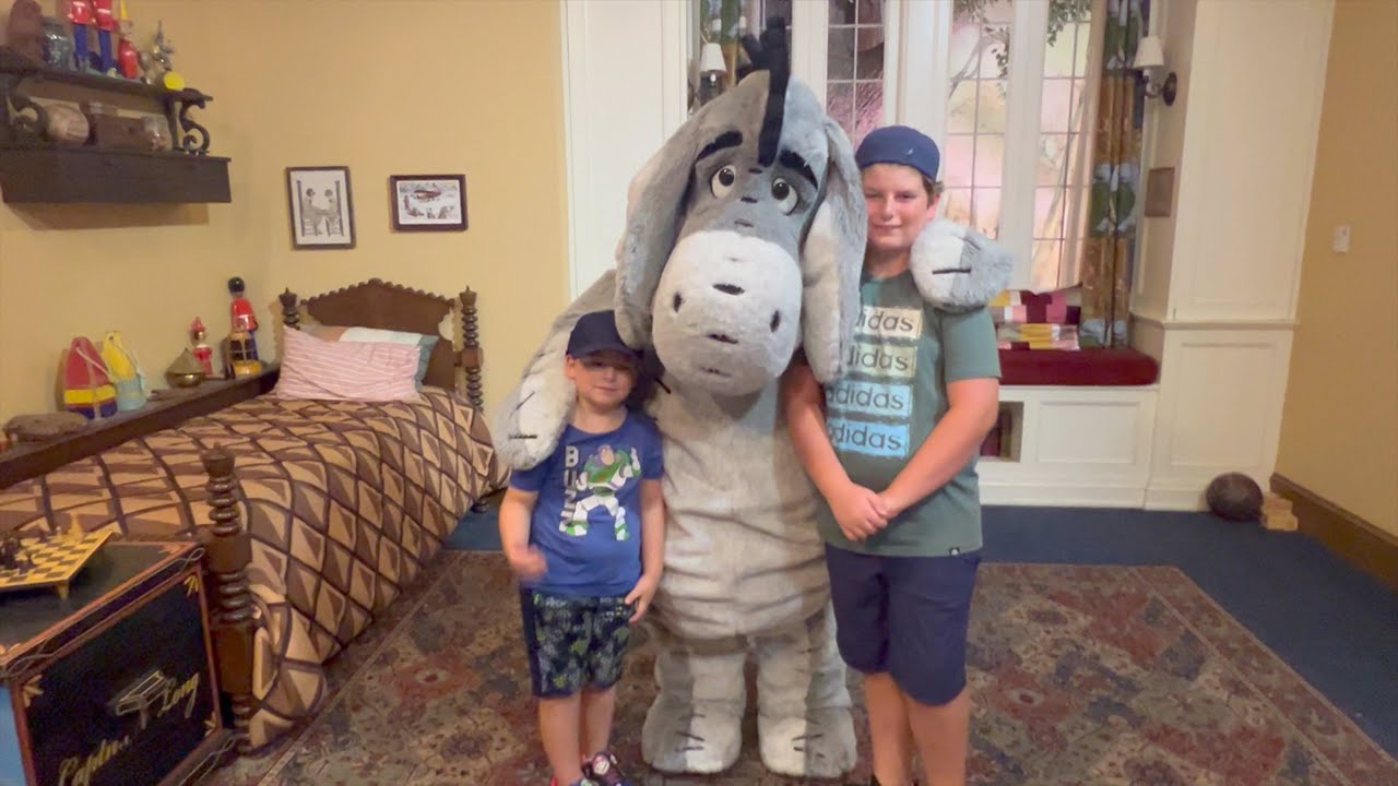2024 Meet & Greet Meeting Eeyore in Christopher Robin's Room in EPCOT ...
