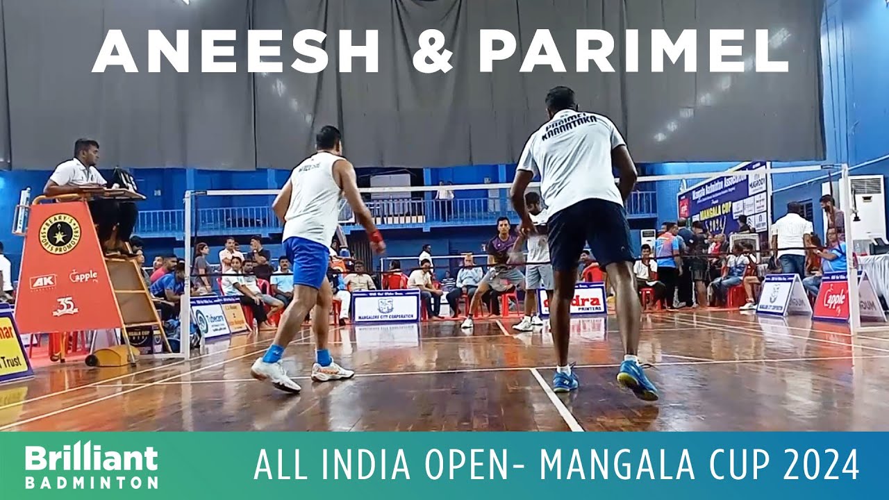 Brilliant badminton skills from ANEESH & PARIMAL vs UMESH RAJ MANGALA ...
