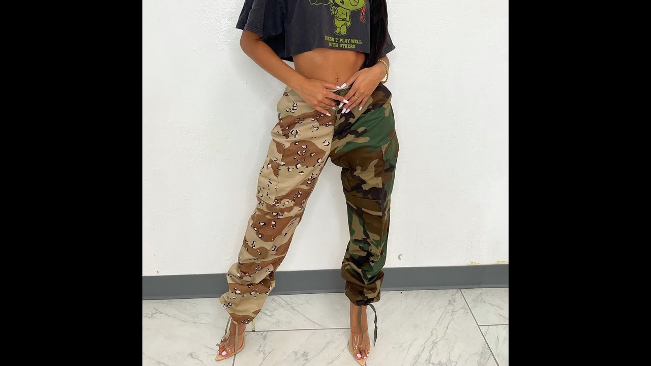 Color Block Camo Pants 7295PG - YouTube