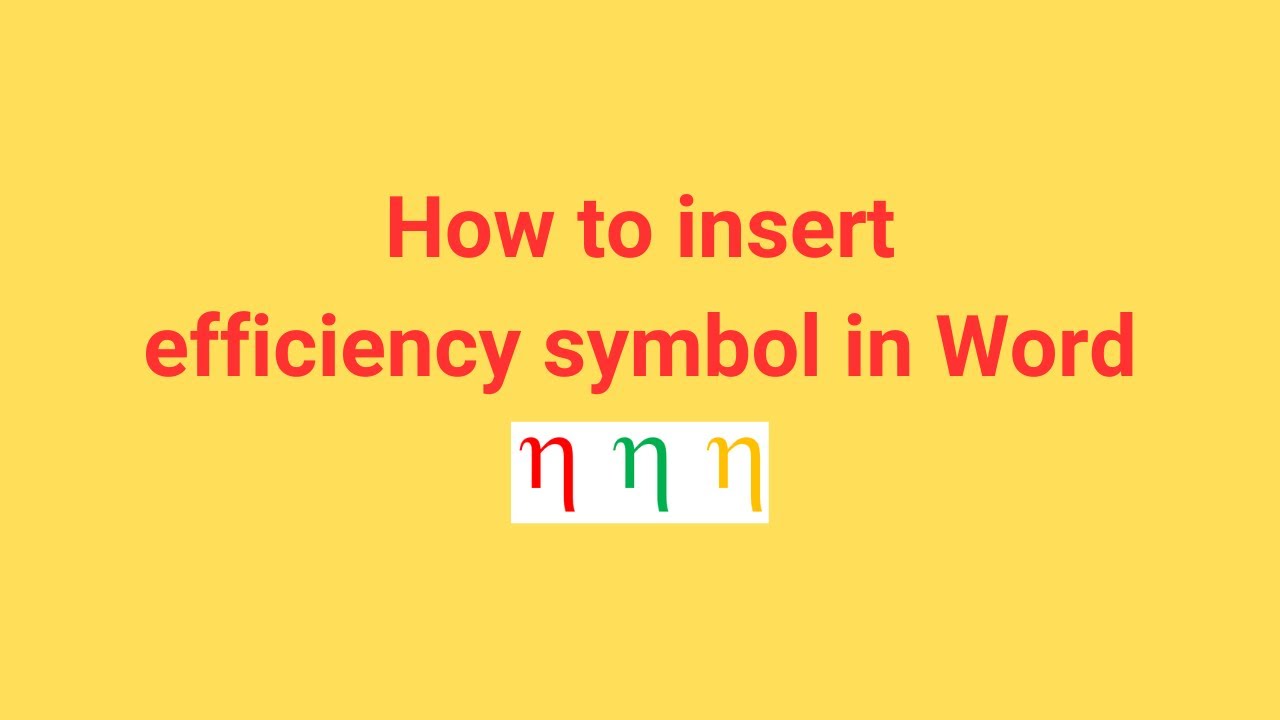 Efficiency Symbol In Word Practical Approaches For Sound Medical