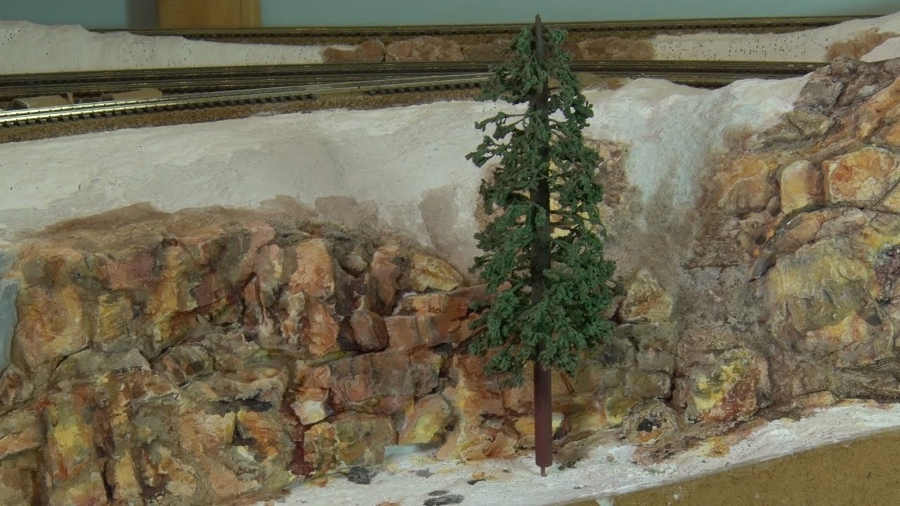 Painting plaster rocks with washes. - YouTube