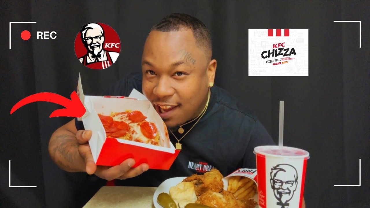 KFC NEW Chizza Review | Chicken Pizza #kentuckyfriedchicken - YouTube