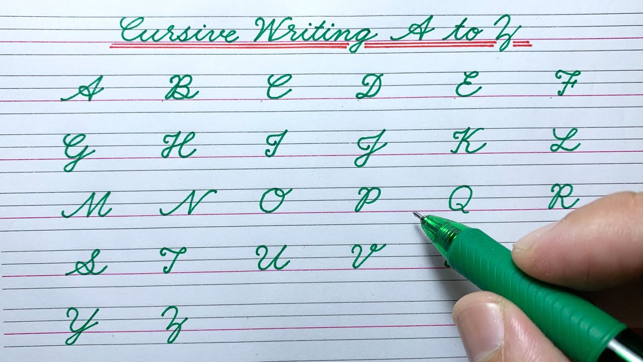 Cursive writing a to z | Cursive writing abcd | Cursive letters abcd ...