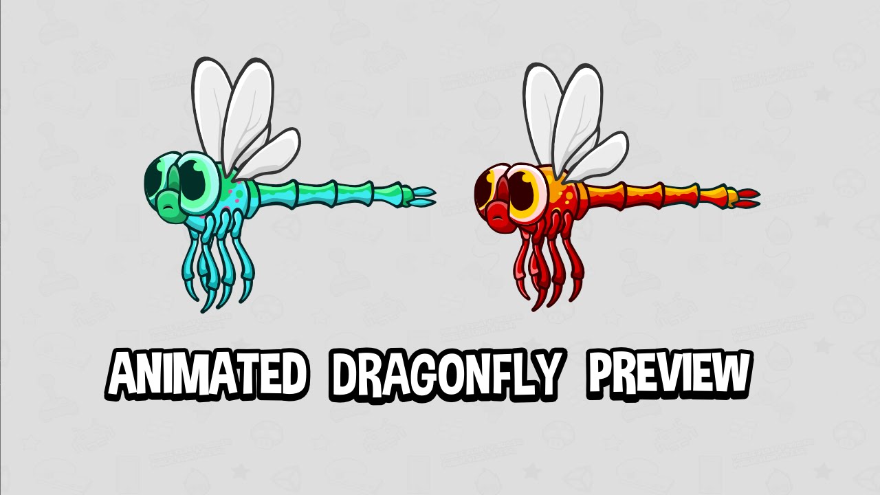 Dragonfly animation preview - YouTube