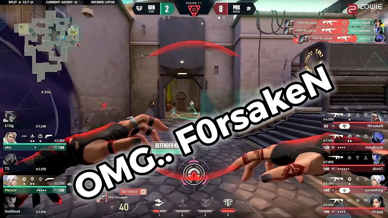 Forsaken moments against GEN.G on Map 2 | PRX VS GEN - YouTube
