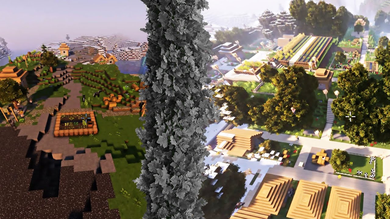 Reconstruction of the old village.-Minecraft - YouTube
