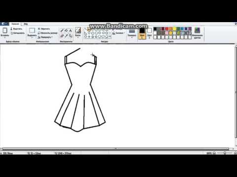 Kak risovat platiya na paint