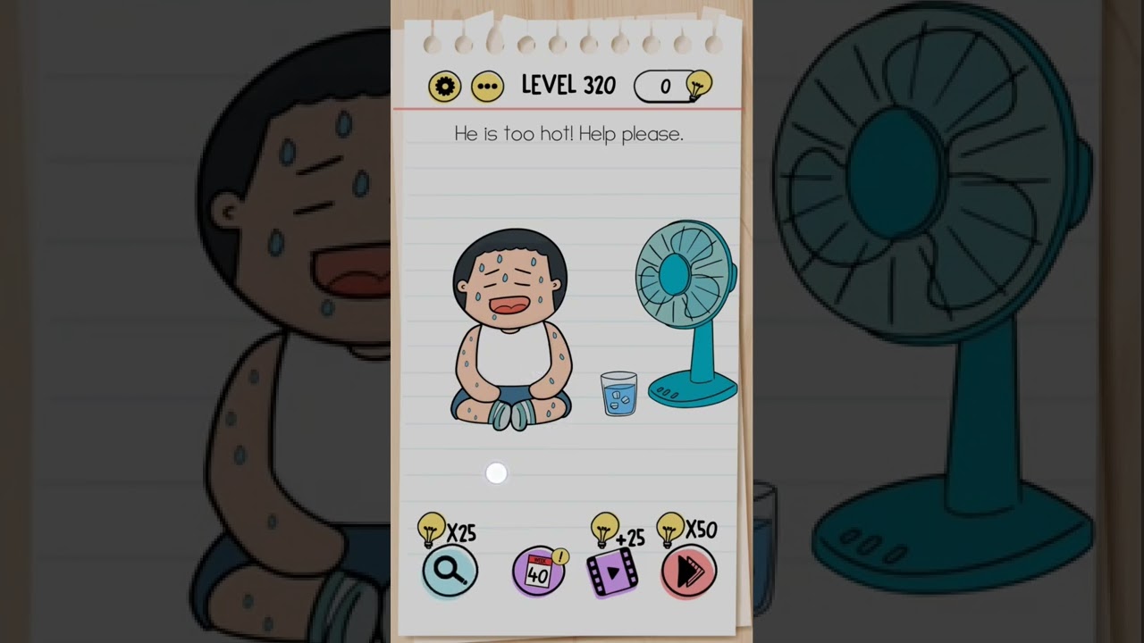 Brain Test level 320 || He is too hot! Help please - YouTube