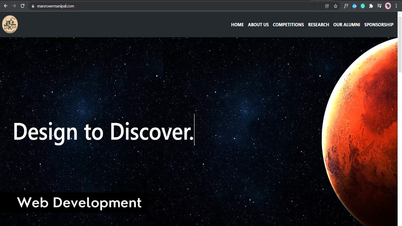 Web Development & PR Subsystem | Mars Rover Manipal - YouTube