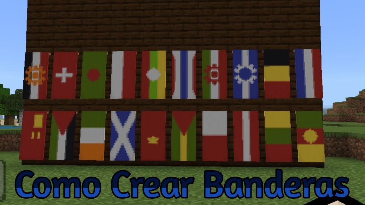Minecraft Pe Como Hacer Banderas De Paises - Tutorial Parte 3 - YouTube