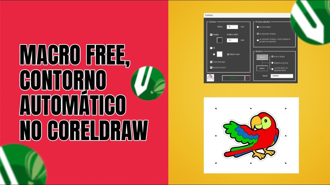 CONTORNO AUTOMÁTICO NO COREL DRAW (PLUGIN GRÁTIS) - YouTube