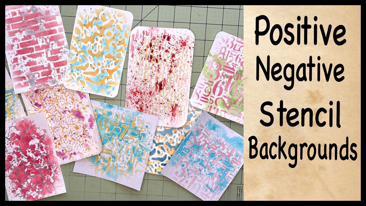 Beginner Friendly = Positive / Negative Stencil Backgrounds using ...