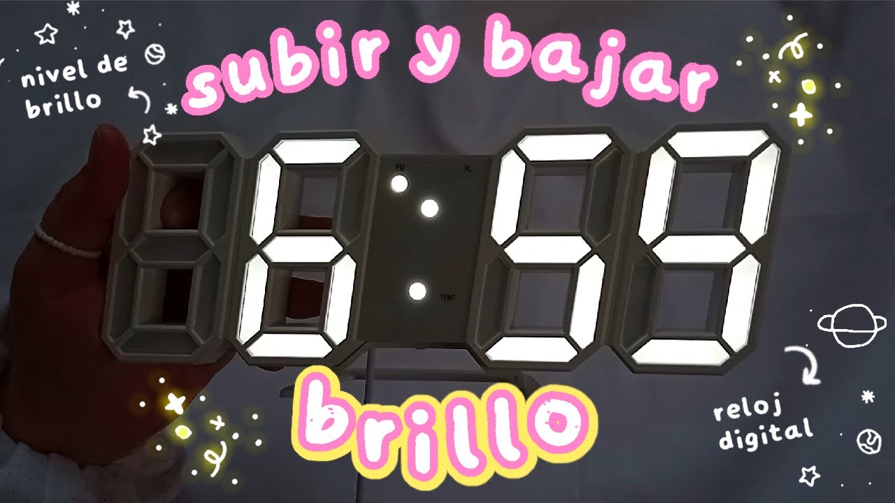 Como subir y bajar el brillo del reloj digital - YouTube